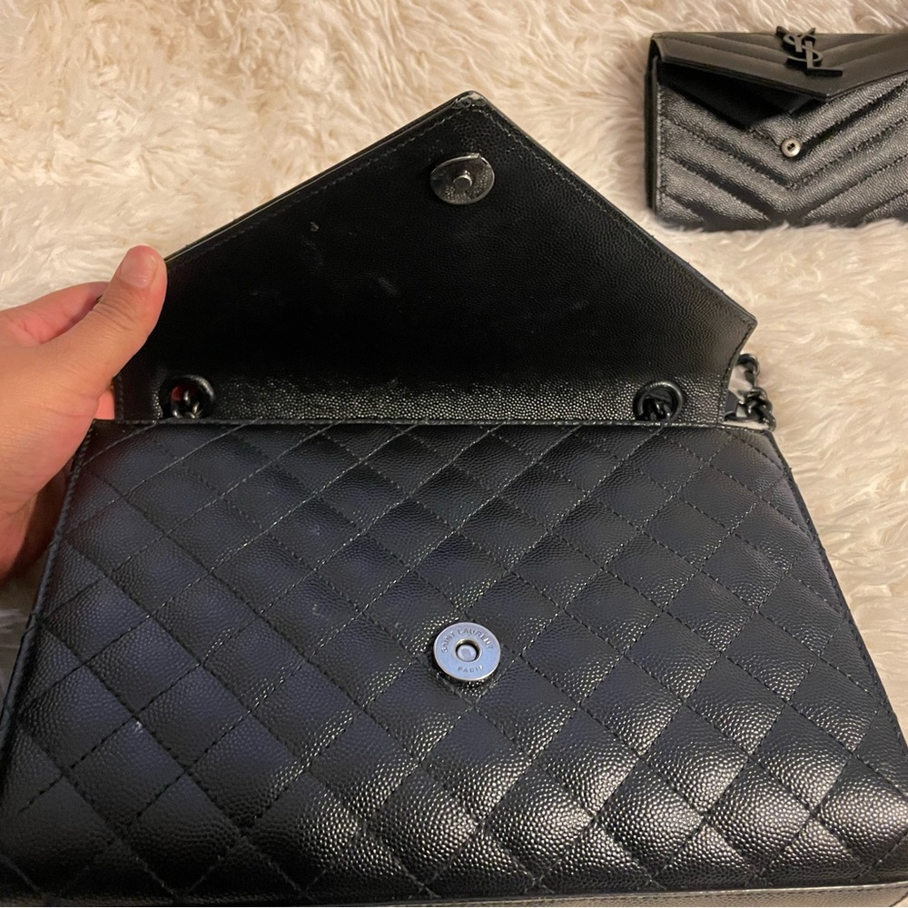 Ysl Medium Monogram Quilted Leather Shoulder Bag & Wa… - Gem